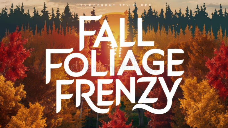 A Poster with the Words Fall Foliage Frenzy in it, AI Stock Image ...