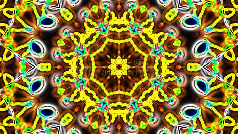 Posterized Glow Kaleidoscope Animation Background Stock Footage - Video ...