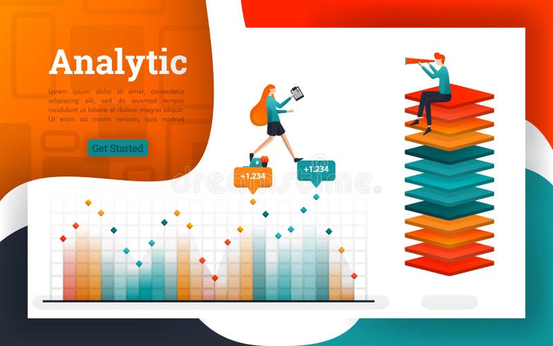 Posters or Web Pages for Analysis and Financial Purposes Stock Vector ...
