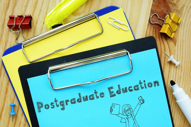 Postgraduate Education Inscription on the Page Stock Photo - Image of ...