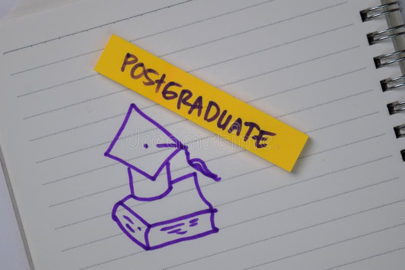 Postgraduate Text on Sticky Notes Isolated on Office Desk Stock Image ...