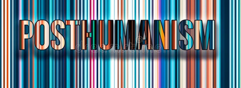Posthumanism Theme with Abstract Network Lines Stock Photo - Image of ...
