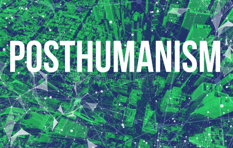 Posthumanism Theme with Abstract Network Patterns Stock Image - Image ...