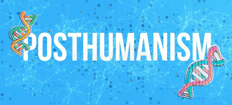 Posthumanism Theme with DNA and Abstract Lines Stock Image - Image of ...