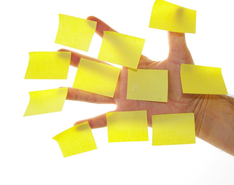 Posticks and Stuck White Background Stock Photo - Image of annotations ...