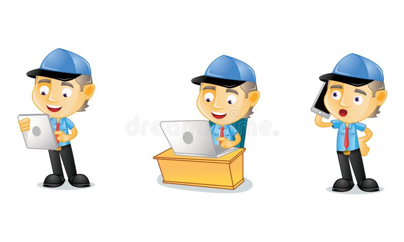 Postino 3 illustrazione vettoriale. Illustrazione di telefono - 63088008