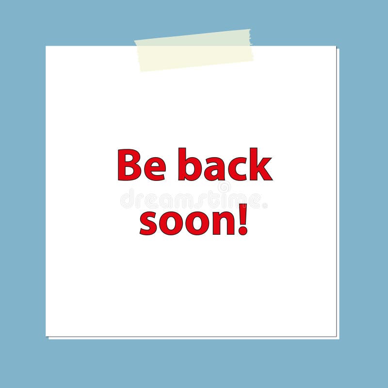 Back Soon stock illustration. Illustration of plank, billboard - 56352549