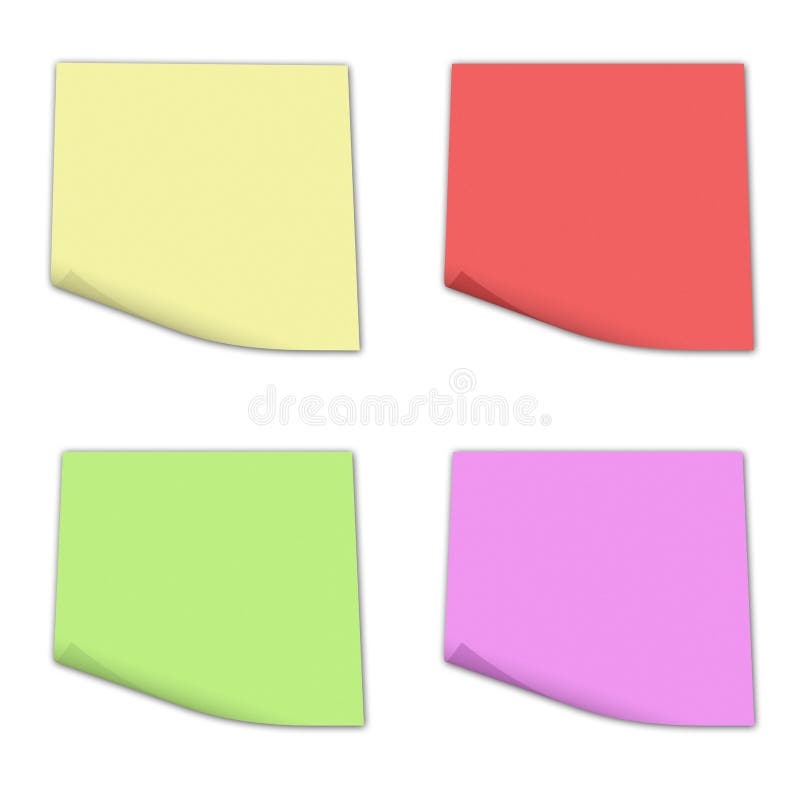 Note papers stock vector. Illustration of message, attach - 2091258