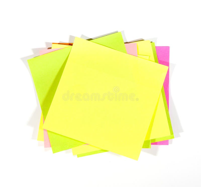 Blank Postit Notes on Cork Notice Board Stock Image - Image of paper ...