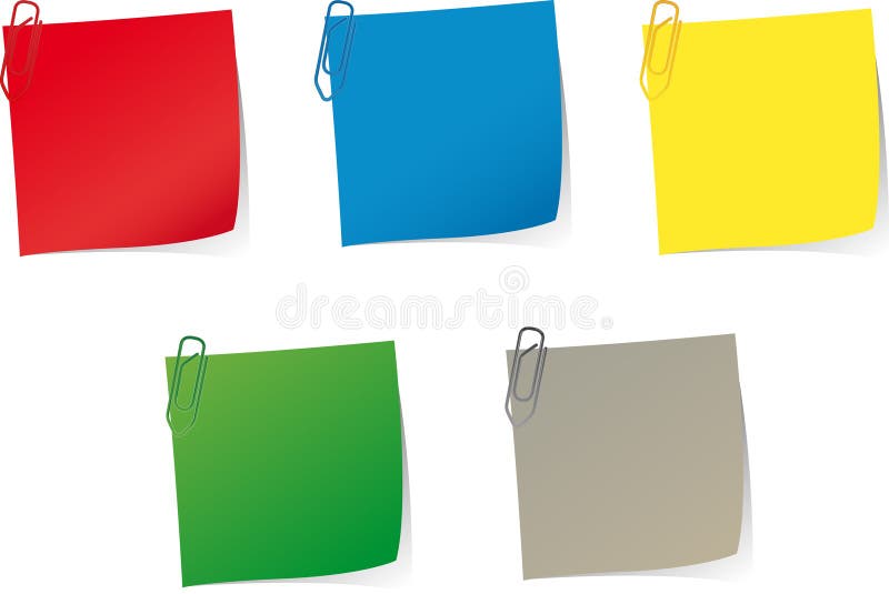 Postit set stock vector. Illustration of pink, text, writing - 14531233