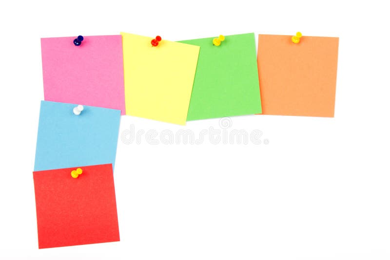 Postit on the wall stock photo. Image of notice, wall - 67493996