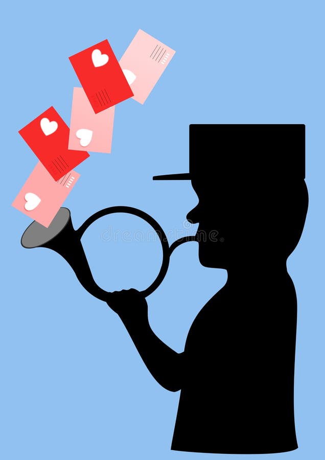 Postman stock vector. Illustration of male, post, mail - 12609839