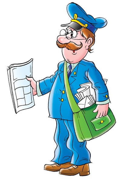 Cheerful Animated Postman Character Stock Illustrations – 30 Cheerful ...