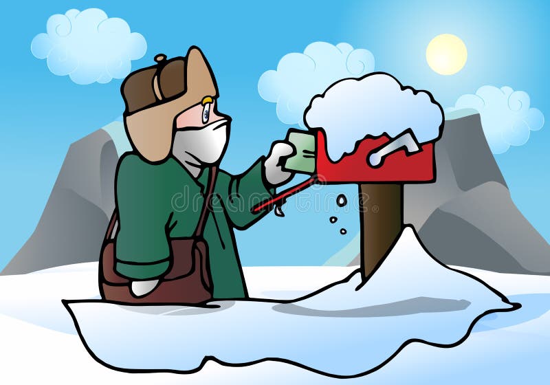 The Man is Frozen and Trembling. Cold Weather. Winter Stock ...