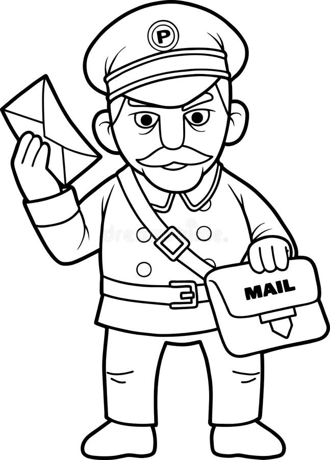 Postman Delivered the Important Message Stock Vector - Illustration of ... Postman Delivered the Important Message Stock Vector - Illustration of ...