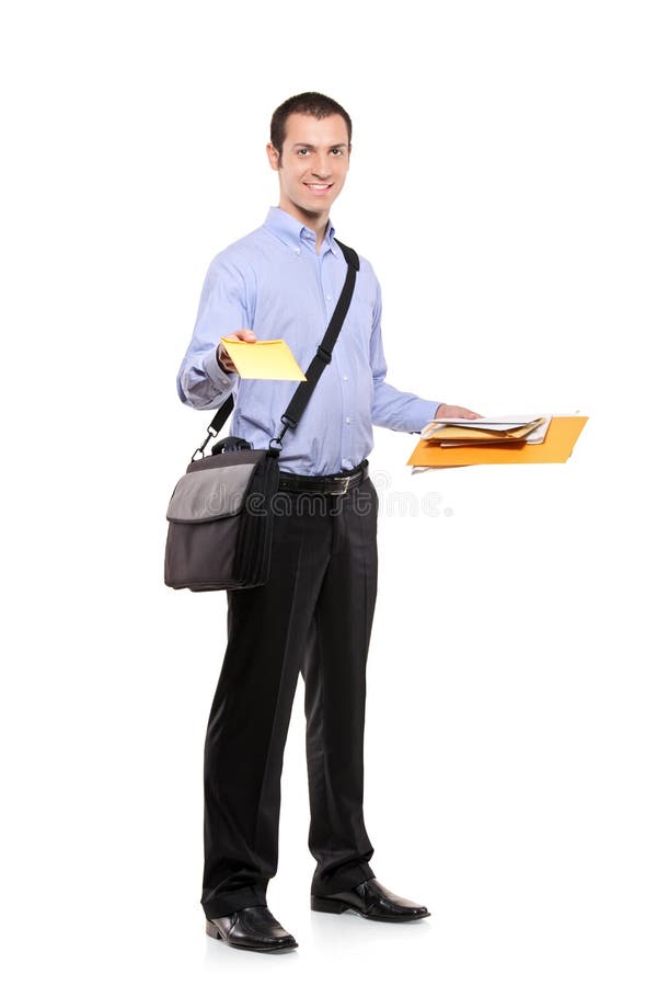 Postman Delivering Mail stock image. Image of letter, occupation - 6808327
