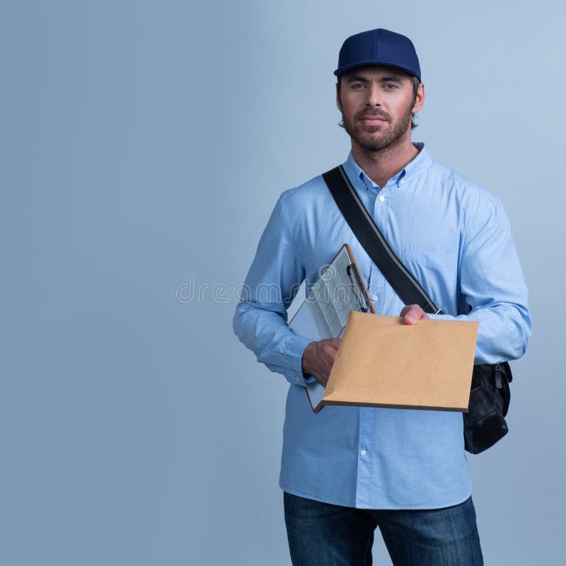 Postman Delivering Mail stock photo. Image of postal, delivering - 6808444