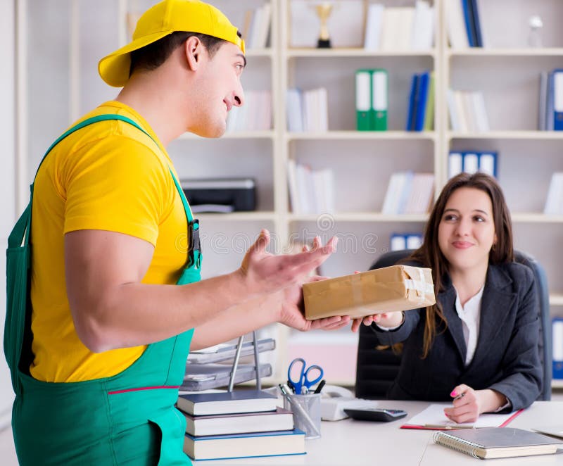 Postman Delivering Mail stock photo. Image of postal, delivering - 6808444