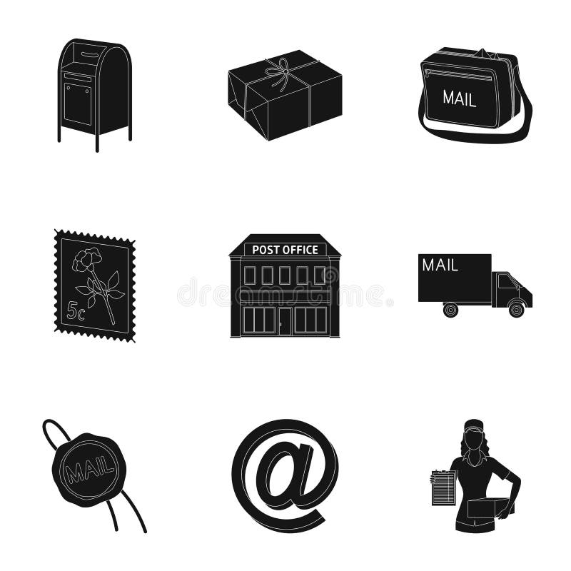 Postman, Envelope, Mail Box and Other Attributes of Postal Service.Mail ...