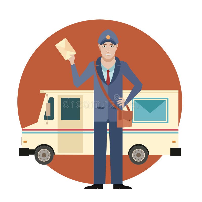 Car Postman Stock Illustrations – 1,409 Car Postman Stock Illustrations ...