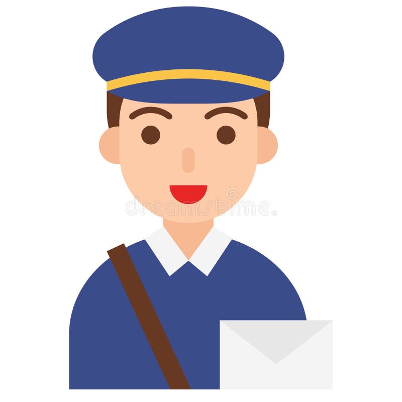 Postman icon symbol sign stock illustration. Illustration of package ...