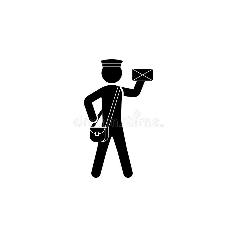 Postman icon symbol sign stock illustration. Illustration of package ...