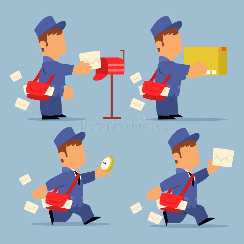 Retro Mailman Stock Illustrations – 328 Retro Mailman Stock ...