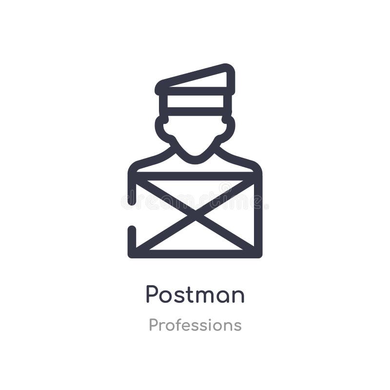 Postman Icon Line Stock Illustrations – 1,211 Postman Icon Line Stock ...