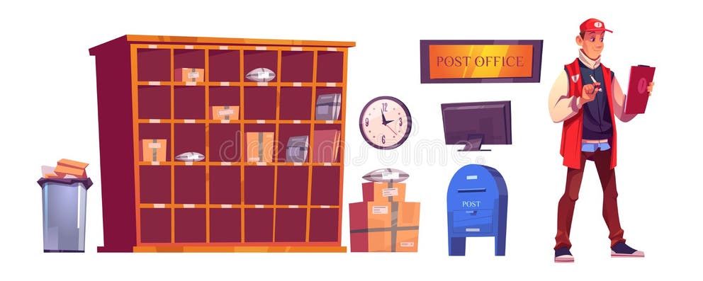 Cartoon Post Office Stock Illustrations – 10,784 Cartoon Post Office ...