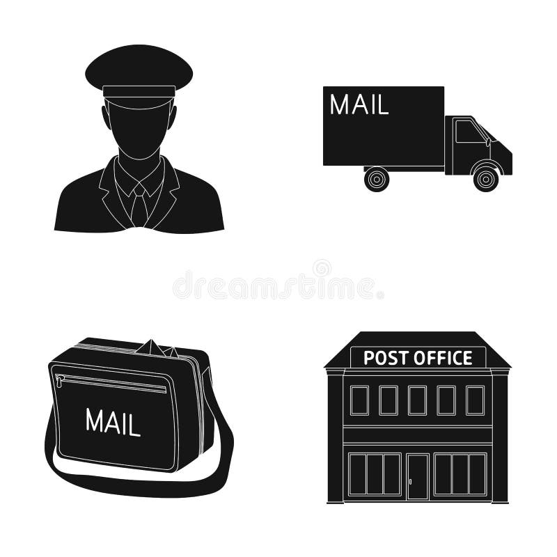 The Postman in Uniform, Mail Machine, Bag for Correspondence, Postal ...