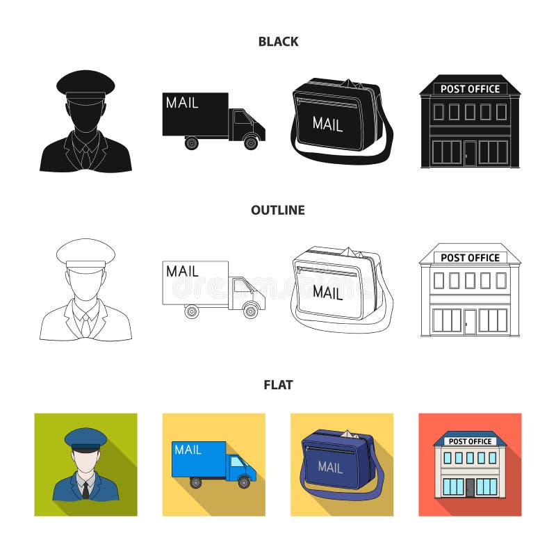 The Postman in Uniform, Mail Machine, Bag for Correspondence, Postal ...