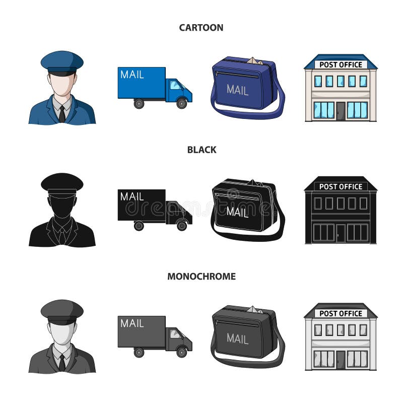 The Postman in Uniform, Mail Machine, Bag for Correspondence, Postal ...