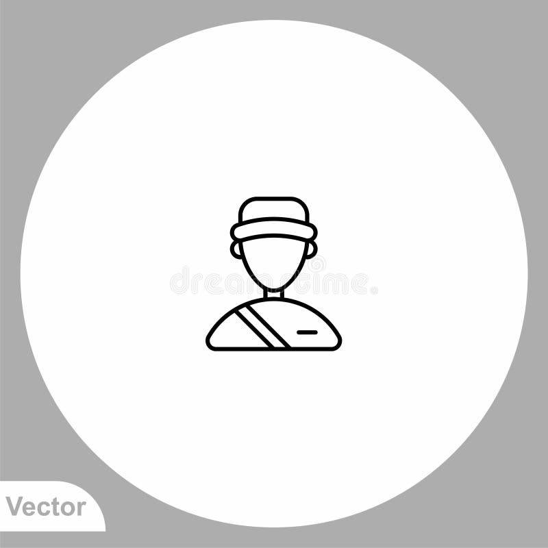 Postman Vector Icon Sign Symbol Stock Vector - Illustration of message ...