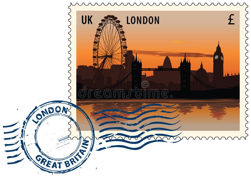 Postmark from London editorial image. Illustration of mailing - 15224560