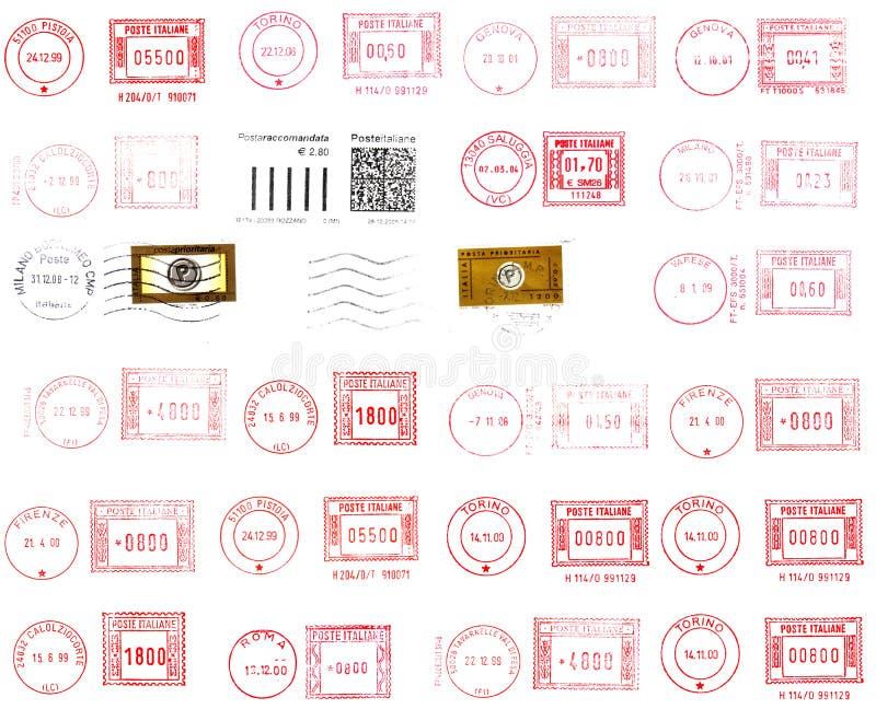 Postmarks and labels stock illustration. Illustration of documents ...