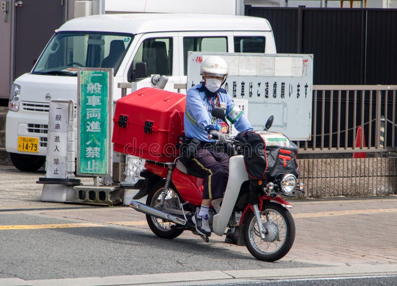 The Postmen on Motorcycles are Leaving the Post Office Editorial ...