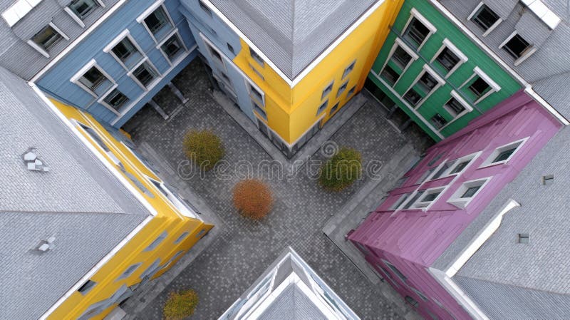 Postmodern Buildings Create Kaleidoscopic Color Patterns and ...