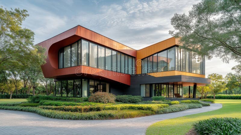 The Postmodern House Features a Mix of Design Elements Such As Bold ...