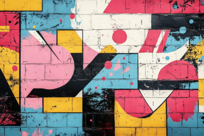 Postmodern Interior Design Concept Banner Featuring Abstract Shapes and ...