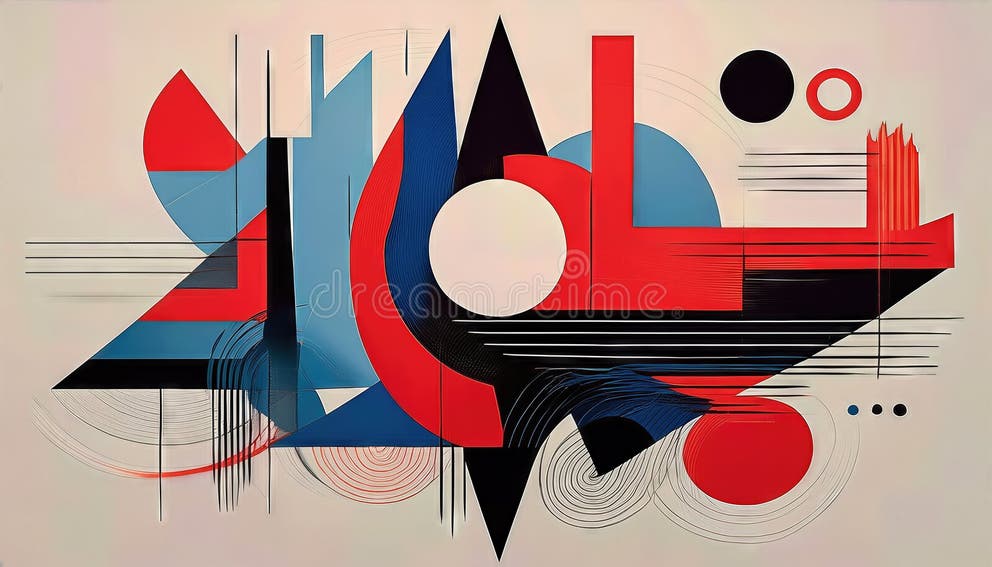 Postmodern Vector Abstractions Dynamic Geometric Symbols Dance Amidst a ...