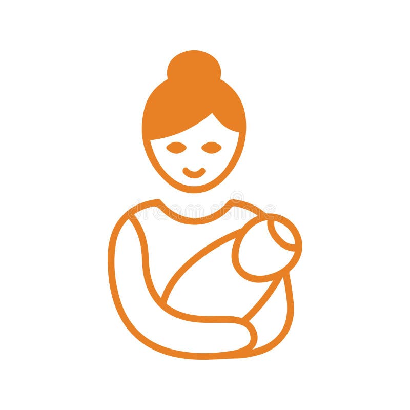 Postnatal Care & Support Icon / Childcare Design Stock Illustration ...