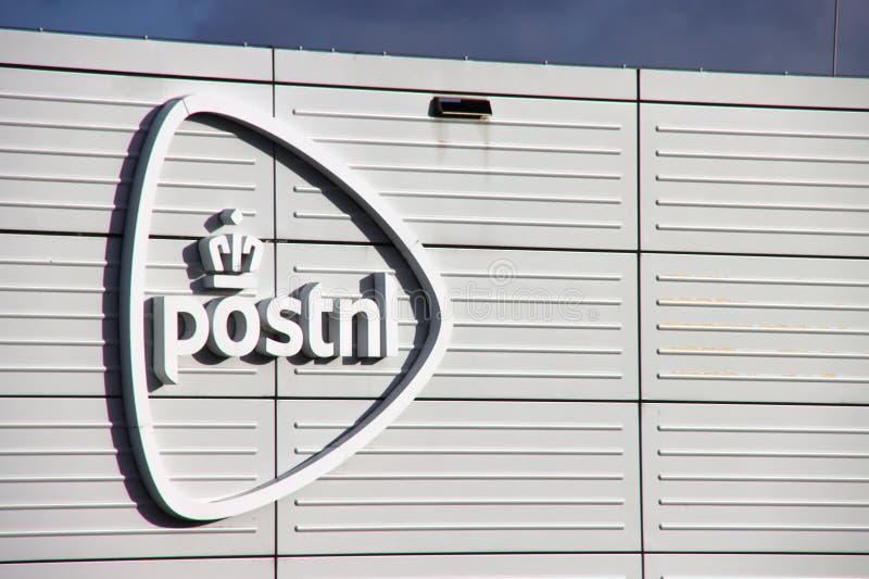 PostNL Logo on the Distribution and Sorting Center in the Hague ...