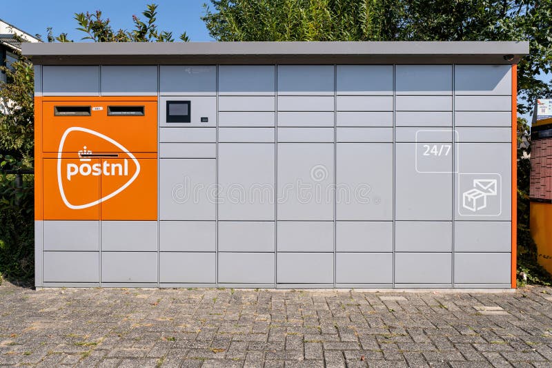 PostNL parcel locker editorial stock photo. Image of supply - 334900858