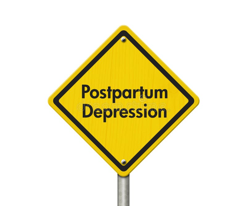 Postpartum Depression Warning Sign Stock Illustration - Illustration of ...