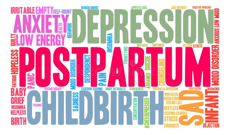 Postpartum Depression Word Cloud Stock Illustrations – 5 Postpartum ...