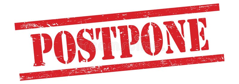 POSTPONE Text on Red Grungy Lines Stamp Stock Illustration ...