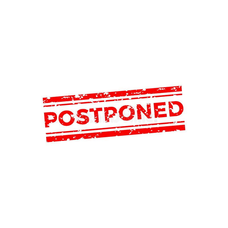 Postponed vector sign stock vector. Illustration of cancel - 183308321
