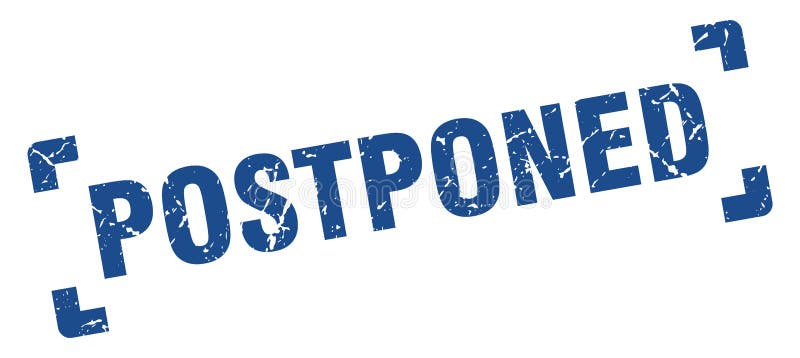 Postponed stamp stock vector. Illustration of clipart - 199754953