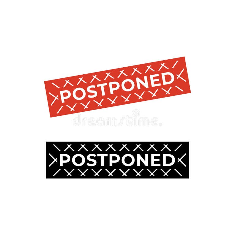 Postponed Stamp Vector Template Design Stock Vector - Illustration of ...