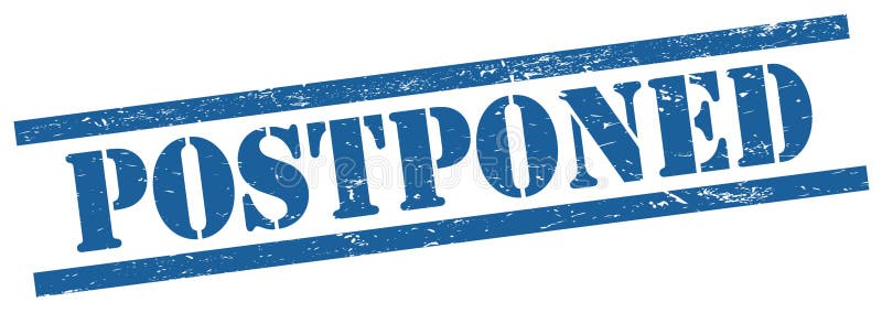 POSTPONED Text on Blue Grungy Rectangle Stamp Stock Illustration ...